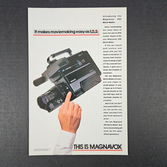NAP North American Philips Electronics Corp. | Art | 985 Magnavox Vhs ...